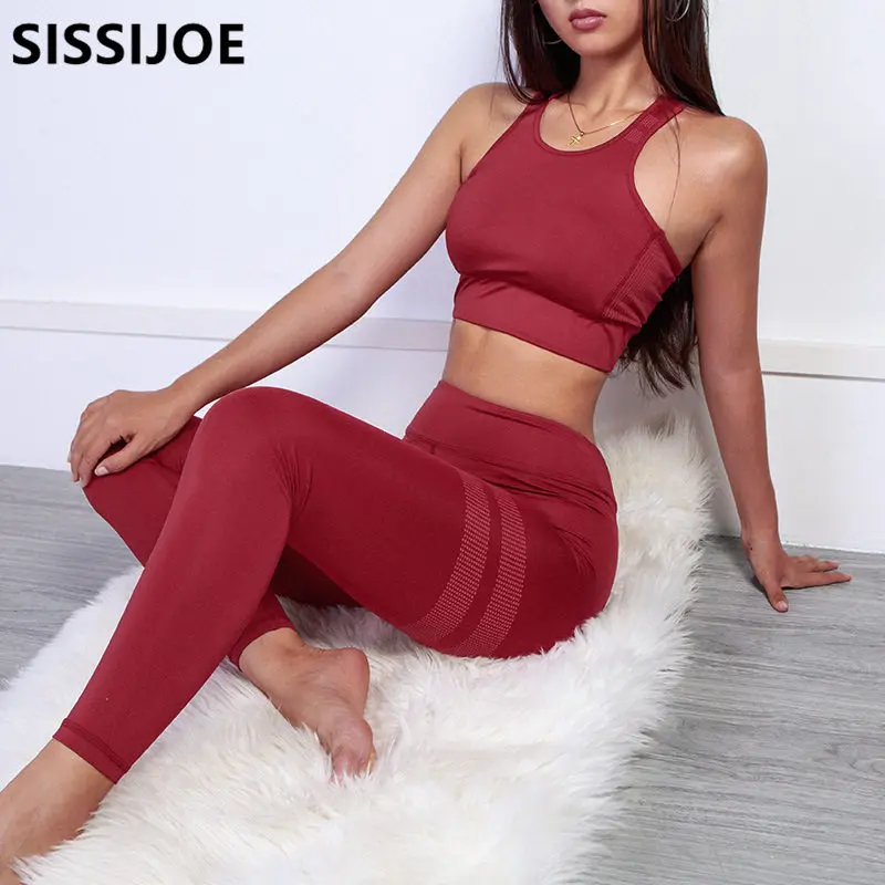 Women Sport Suit Gym Yoga Sets 2 Pieces Women Yoga Set Fitness