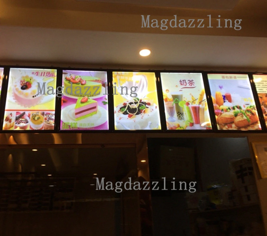 Rectangle A2 Black Snap Frame Led Illuminated Menu Light Box/Menu ...