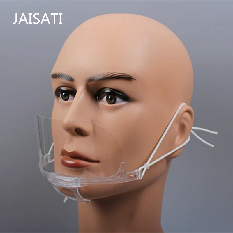 JAISATI Plastic Transparent Mask Anti-fog Smile Kitchen Food Hotel ...