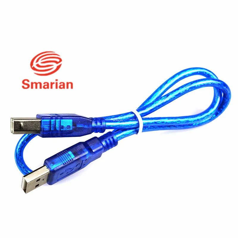 30CM Blue Mini USB 2.0 Type A Male to Type B Male Power Data ...