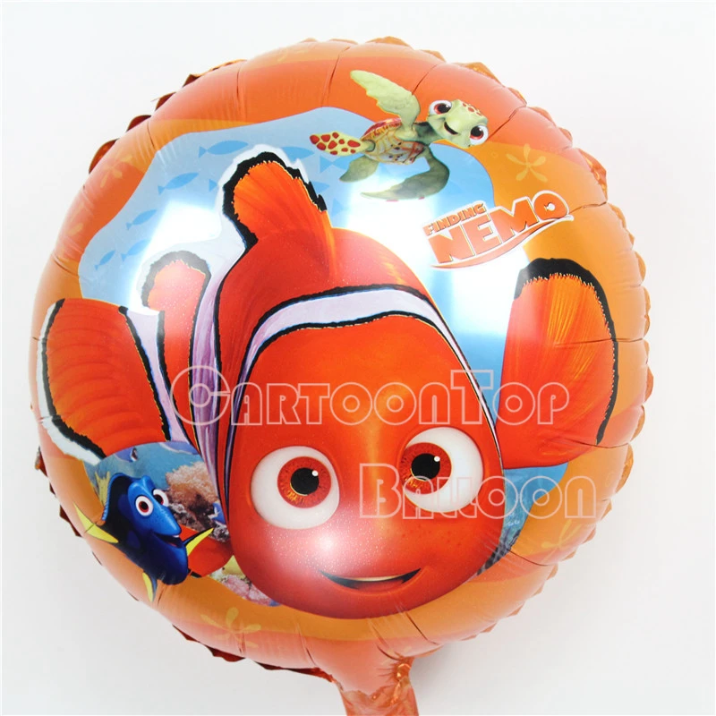 Wholesale 10pcs/lot Cartoon Nemo Clown Fish Foil Balloon Helium ballon ...