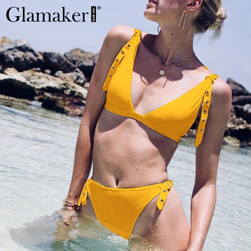 Glamaker Black Two Piece Suit Women Bodysuit Sexy Bodycon Crop Bodysuit