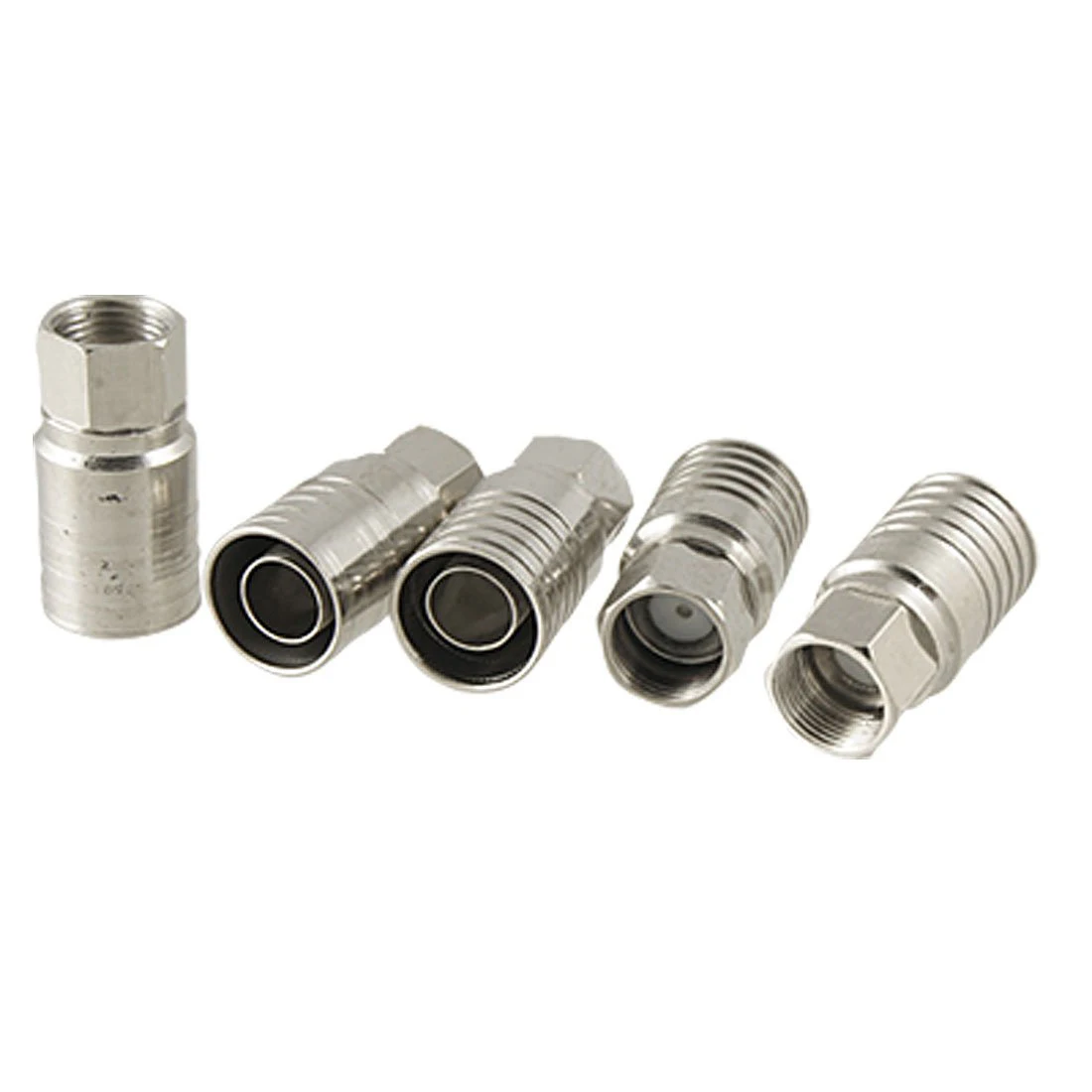 New Style 5 Pcs Silver Tone Crimp Type F Connector for RG11 Cable Ztpqv ...