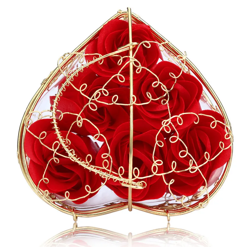 Hot Heart Scented Bath Body Petal Rose Flower Soap Wedding Decoration ...