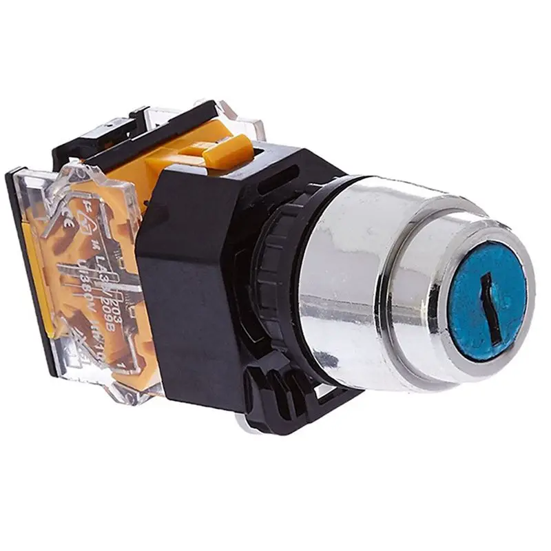 On/Off/On Three 3 Position Rotary Selector Key Lock Switch 10A 380V AC ...