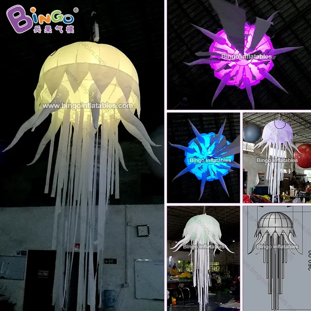 Personalized 2.5M inflatable decorating jellyfish balloon / led ...