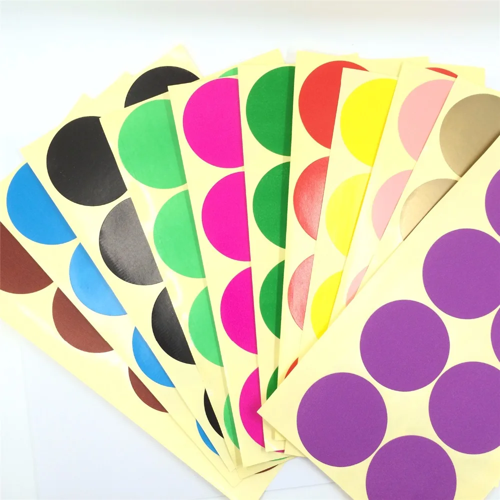 Pegatinas adhesivas de 5cm de diámetro, suministros de oficina bonitos ...