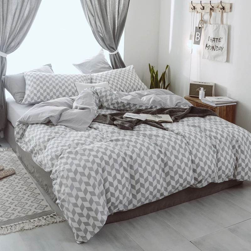 Hongbo Simple Pattern Double Duvet Cover Gift For Home Cotton Stripe ...