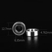 5pcs Bearing steel r188 r188kk Inline Roller Wheel Bearing 6.35x12.7x4 ...