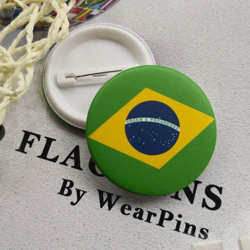 Brazil Flag Button
