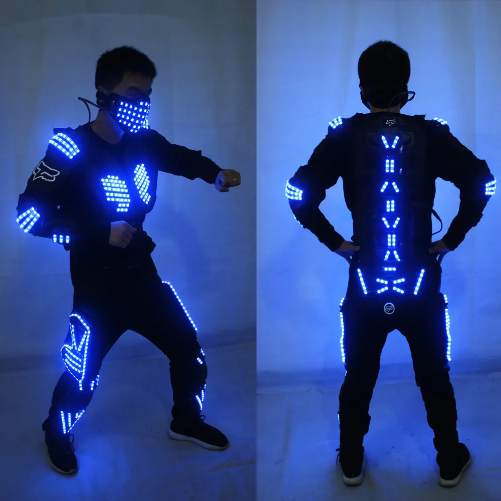 Color Led Light Up Robot Suit With Led Mask Led Armor Luminous Dancing ...