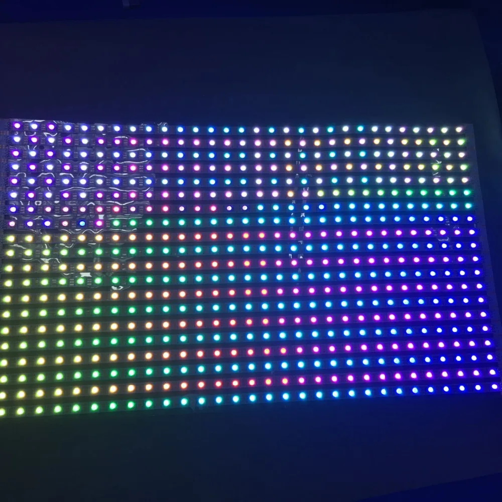DC5V 30*20 pixels RGB full color WS2812B Flexible LED Pixel Panel Light ...