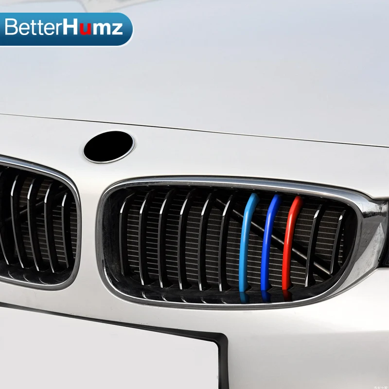 Betterhumz 3D M Styling Car Front Grille Trim Sport Strips Cover Car ...