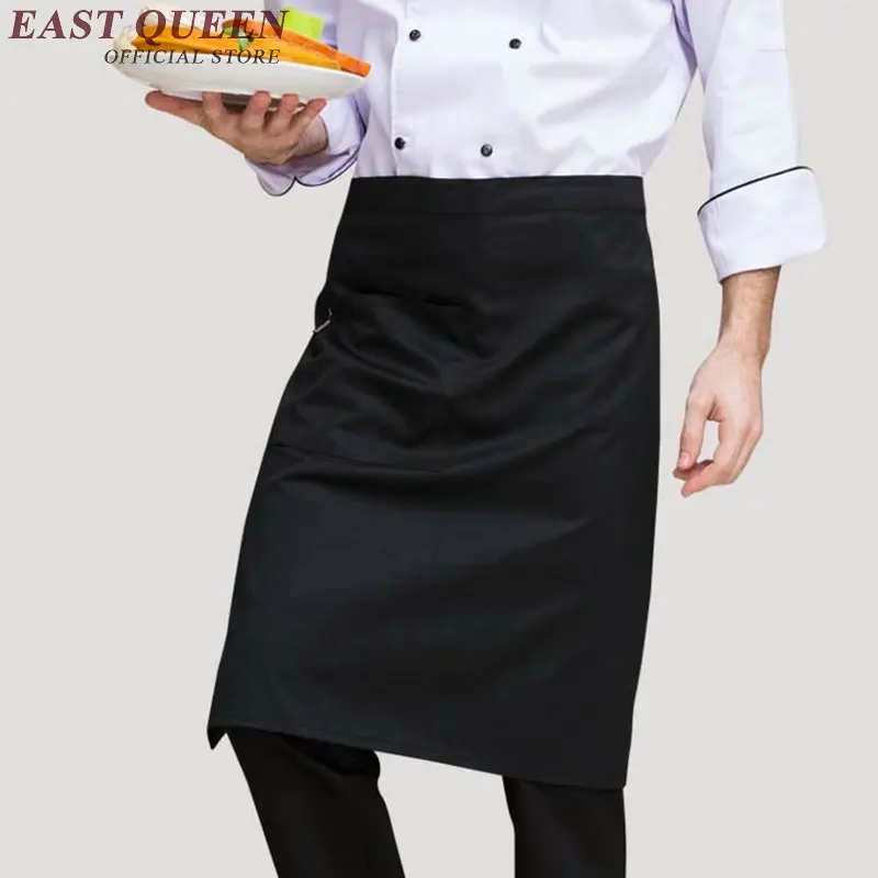 Black Cooking Baking Aprons Kitchen Apron Restaurant Aprons For Women ...