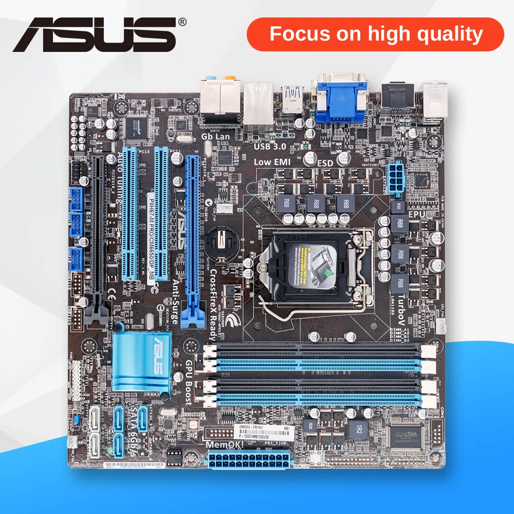 ASUS P8H67-M pro/CM6650/DP escritorio H67 socket LGA 1155 I3 i5 i7 DDR3 ...