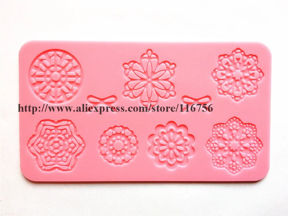 Free Shipping Fondant Cake Silicone Lace Mold Lace Tool Sugar Paste ...