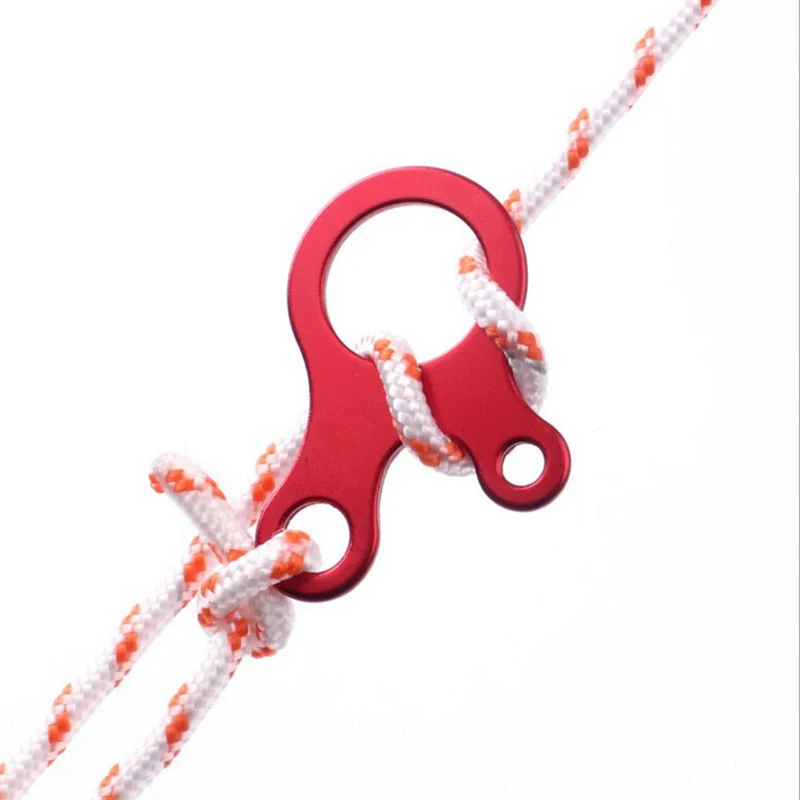 10pcs Aluminum Tent Buckle Wind Rope Buckle 3 Hole Antislip Camping ...