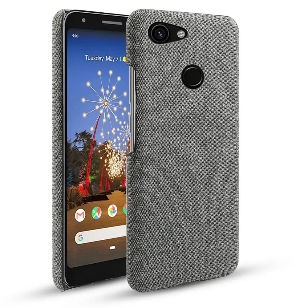 Pour Google Pixel 3A 3A XL étui mince rétro tissu tissé couverture anti ...