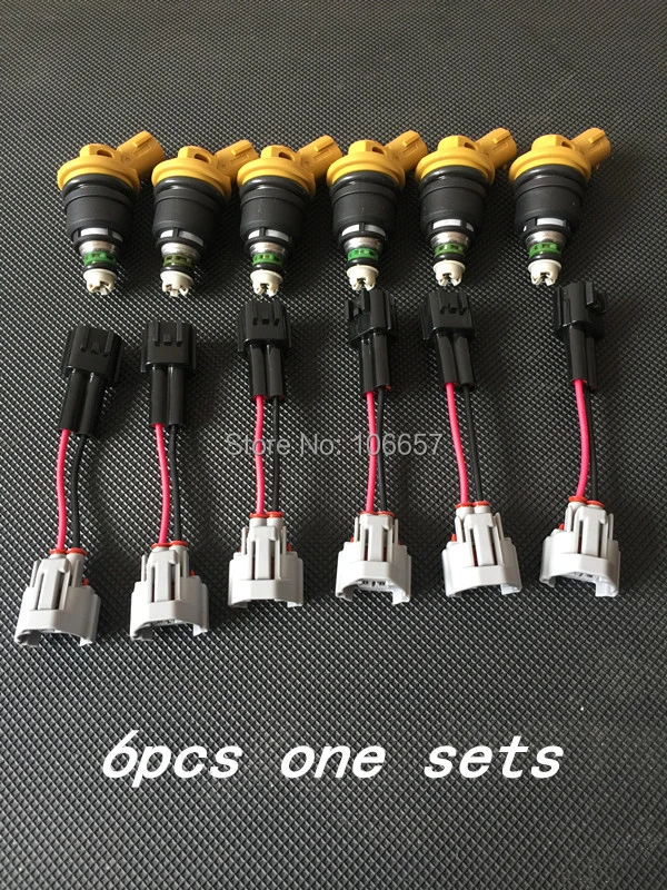 Jecs Fuel Injector Side Feed Fuel Injector 550cc Yellow Top Replace For ...