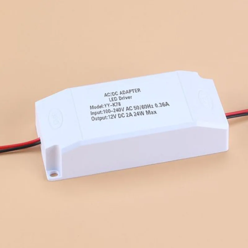 절연 12V 2A LED 드라이버 전원 공급 장치 어댑터, 정전압 24W, LED 스트립 조명, 캐비닛 조명용, 2 개|led ...