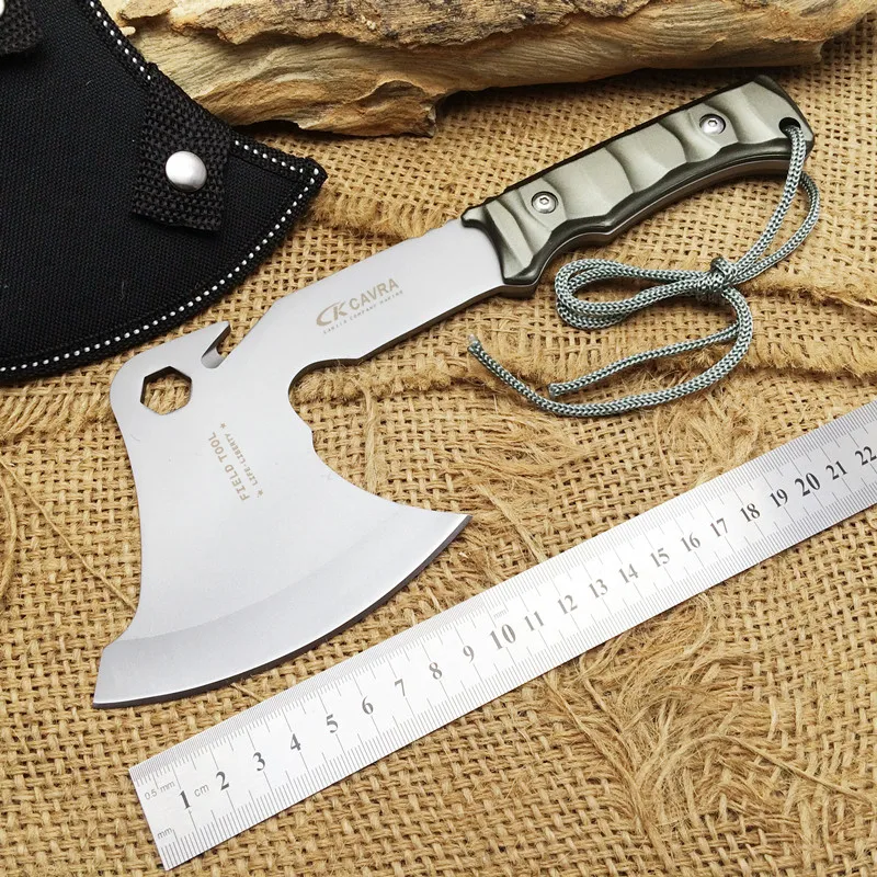 CAVRA-F08-Gray-Coating-Mountain-Survival-Fire-Axe-5Cr15Mov-Blade ...