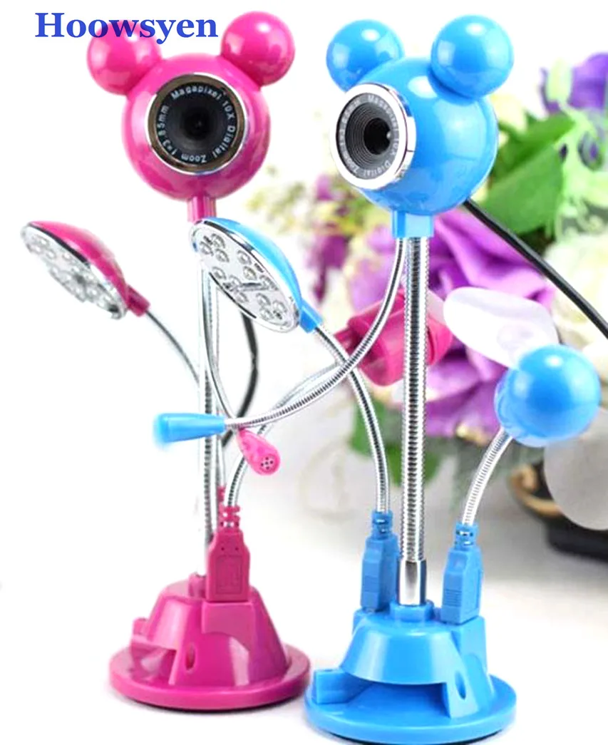 Hd Pro Webcam Led With Microphone Usb Camera For Computer Webcam Mickey ...