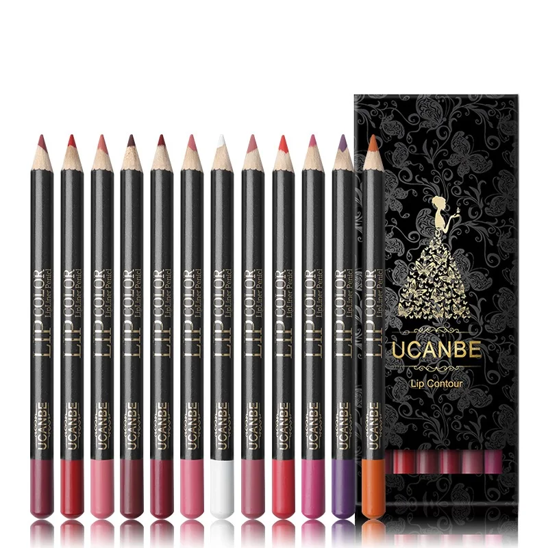 12 Colors/Set Sexy Women Lip Liner Matte Stick Waterproof Lasting Lip ...