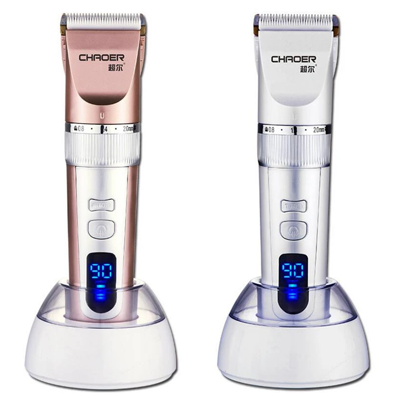 2018 New Electric LCD display Hair Clipper Rechargeable Hair Trimmer ...