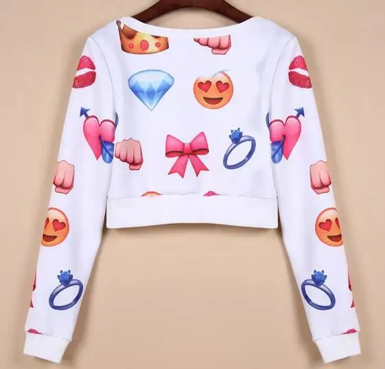 Купить урожай emoji стиль печати толстовка эмоции Толстовки женщины ...