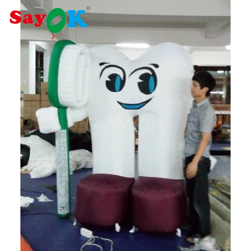 Customized-inflatable-tooth-with-toothbrush-inflatable-tooth-balloon ...