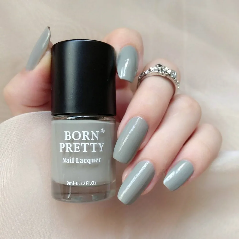 9ml BORN PRETTY Grey Series Nail Polish Long lasting Nail Lacquer ...