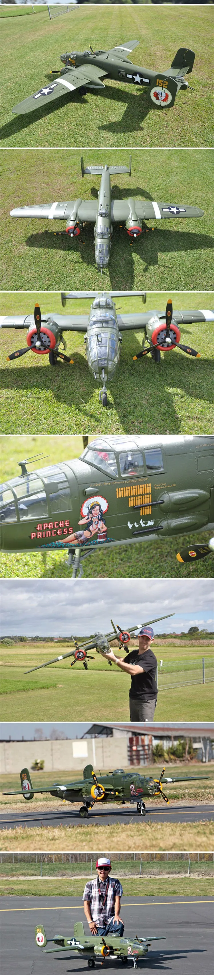 Super B-25 Mitchell Bomber Rc Warbird Airplane B25 / Wingspan: 2000mm ...