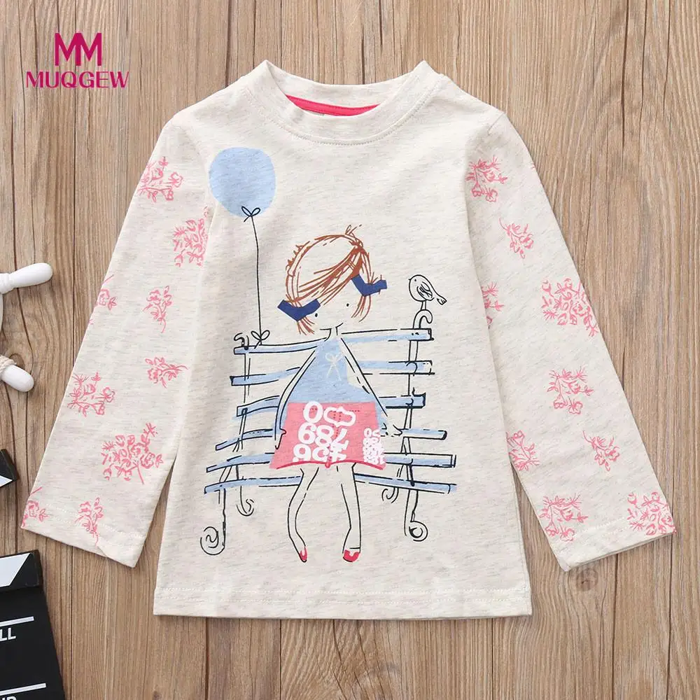 Free Shipping Fashion Cute Children Kids Girls Long Sleeved Cartoon ...