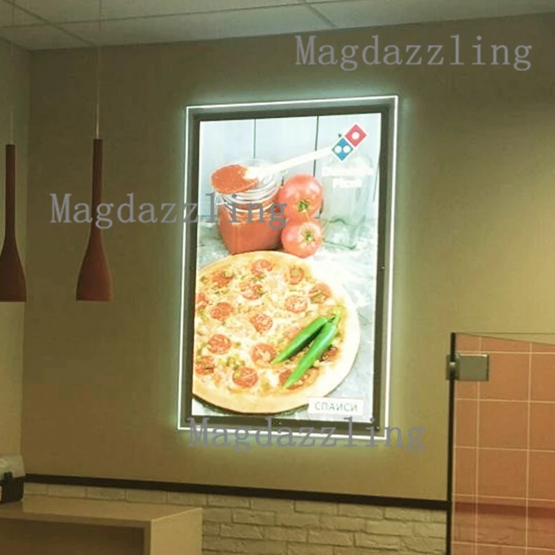 Slim Led Acrylic Frame Menu Boards 24"x36" Restaurant Wall Mounted Led ...
