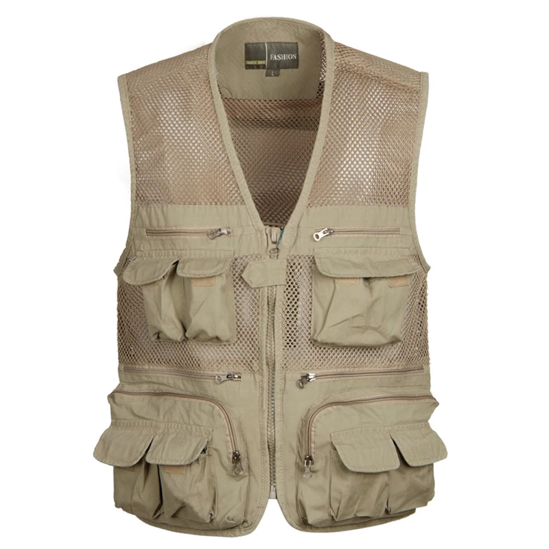Spring Summer Casual Mens Loose Sleeveless Khaki Army Green Vest , Male ...