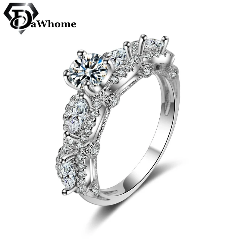 Joyería Fina 925 anillo cuadrado de plata de ley para mujer bandas de boda de lujo joyería ...