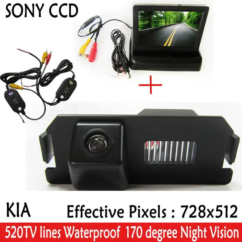 WIFI camera Parking Car Rear View Camera With 4.3" Car Mirror Monitor ...