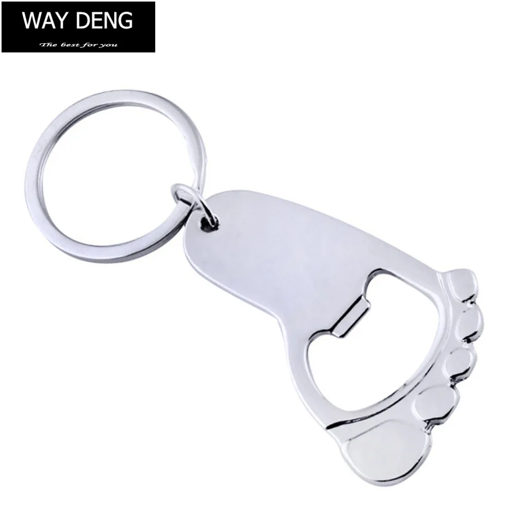 Way Deng Silver Metal Foot Shaped Pendant Key Chain Key Ring Holder For ...