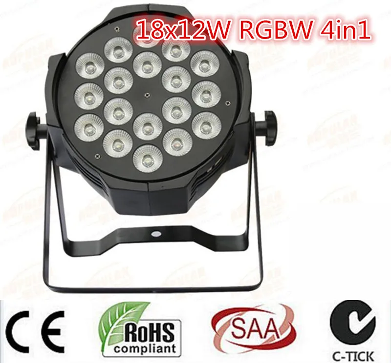 LED par 18x12 W RGBW 4in1 Quad LED Par puede Par64 foco led dj ...
