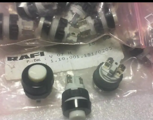 RAFI button switch V07H Unlocked Normally closed 50VAC 0.7A hole 12mm ...