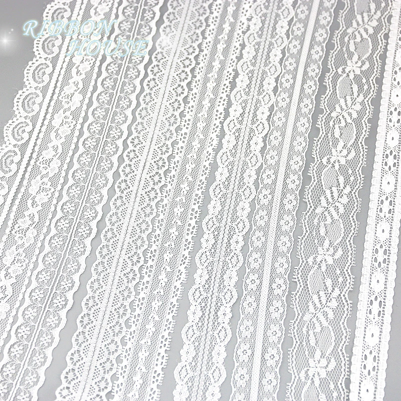 (5 Yards/roll) White Lace Fabric Webbing Decoration Packing Material ...