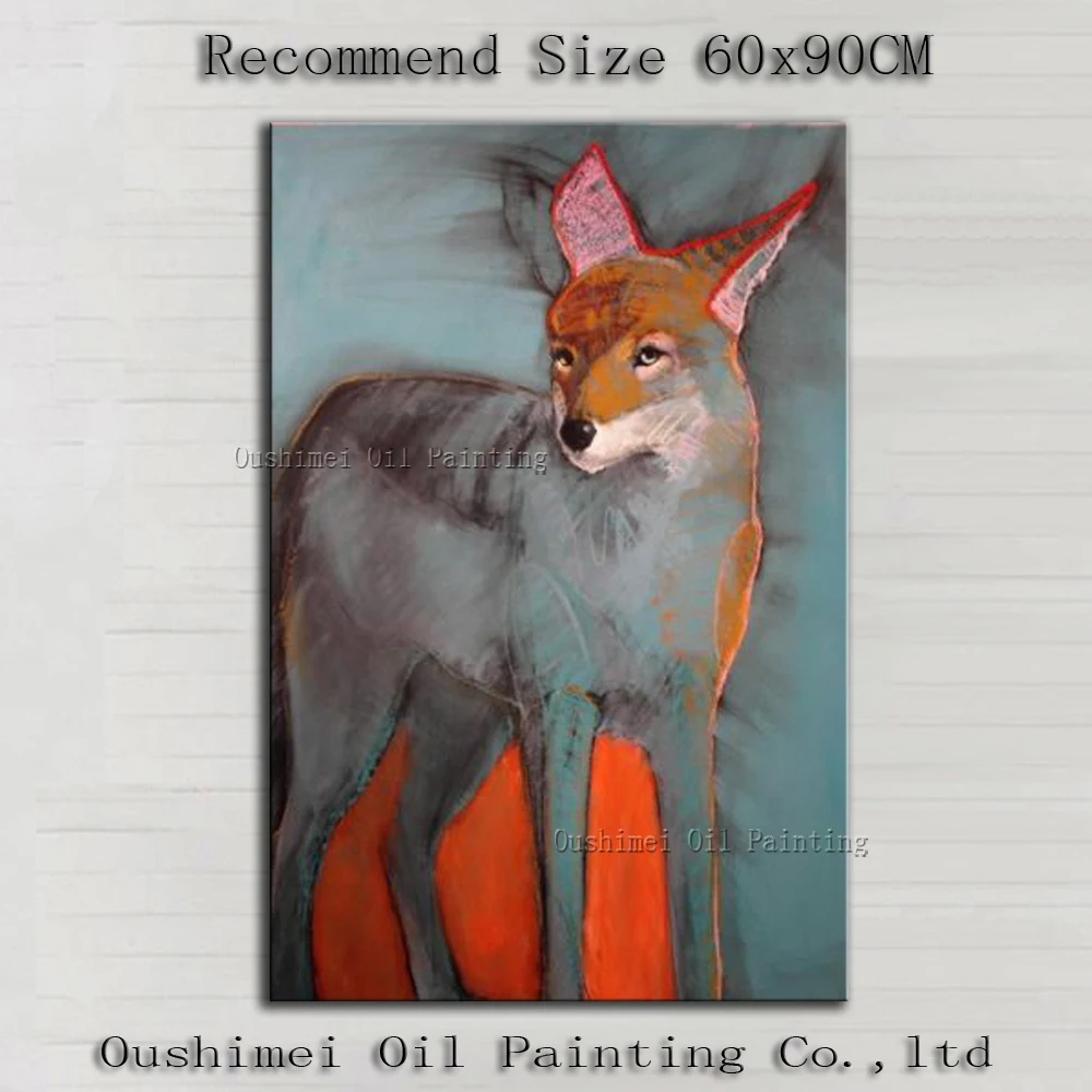 Professional Artist Hand painted Foxy Oil Painting On Canvas Handmade ...