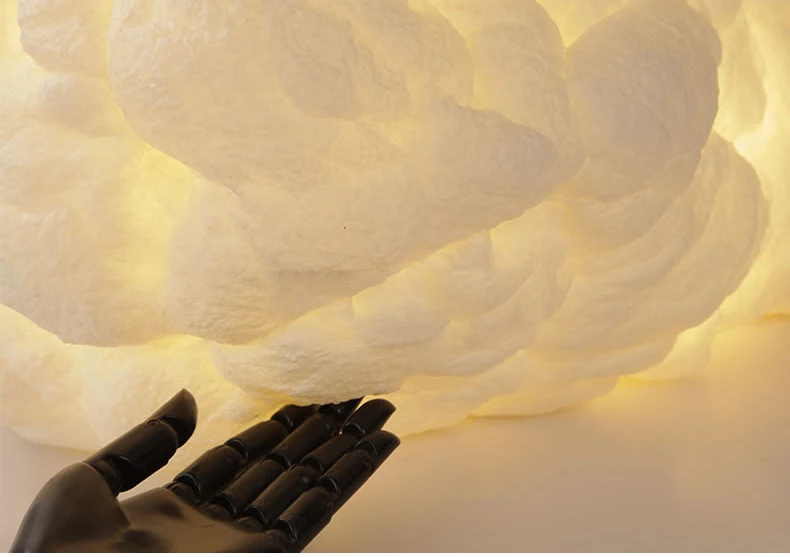 Moderna Flotante Nube Led Iluminación De La Lámpara De Algodón Blanco ...