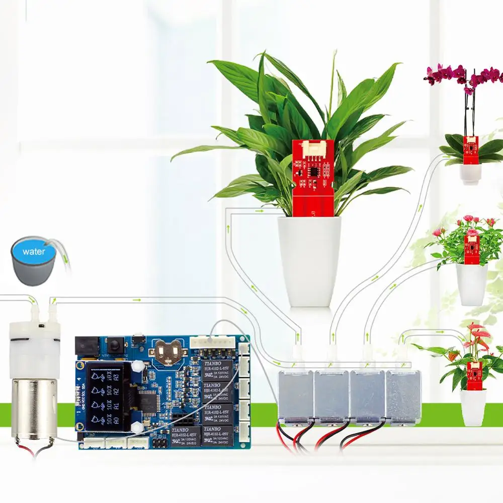 Elecrow kit de rega planta automática para arduino sensor umidade do ...