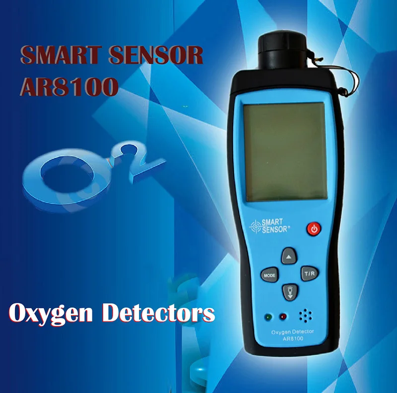 Smart Sensor Ar8100 Handheld Precision Oxygen Detectors O2 Meter Tester
