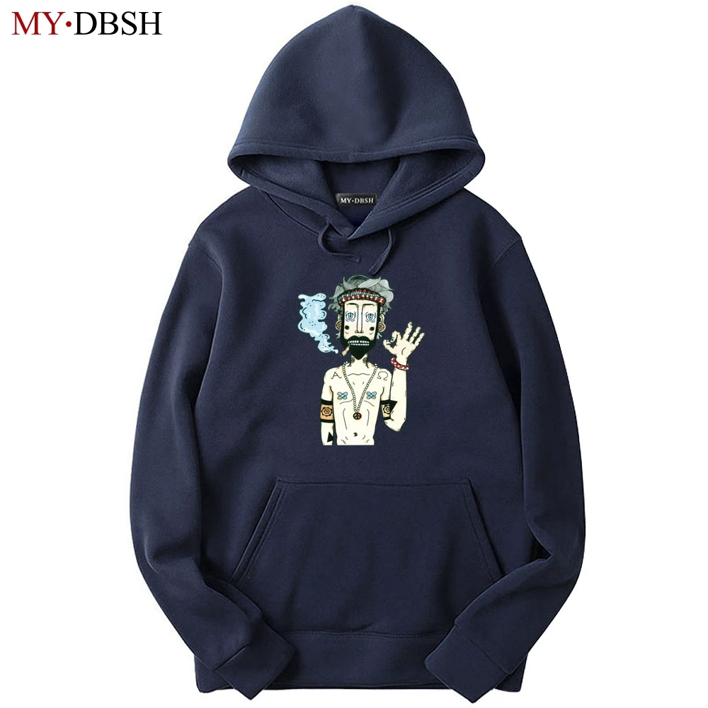 2019 New Trendy Funny Smoker Hooded Mens Hoodies And Sweatshirts