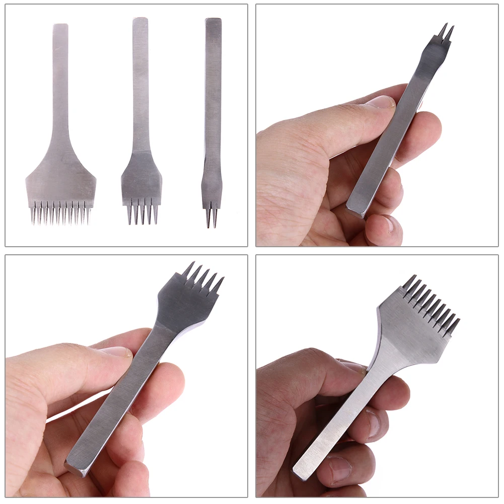 3.38mm 2 Prong 5 Prong 10 Prong French Style Leather Craft Hole ...