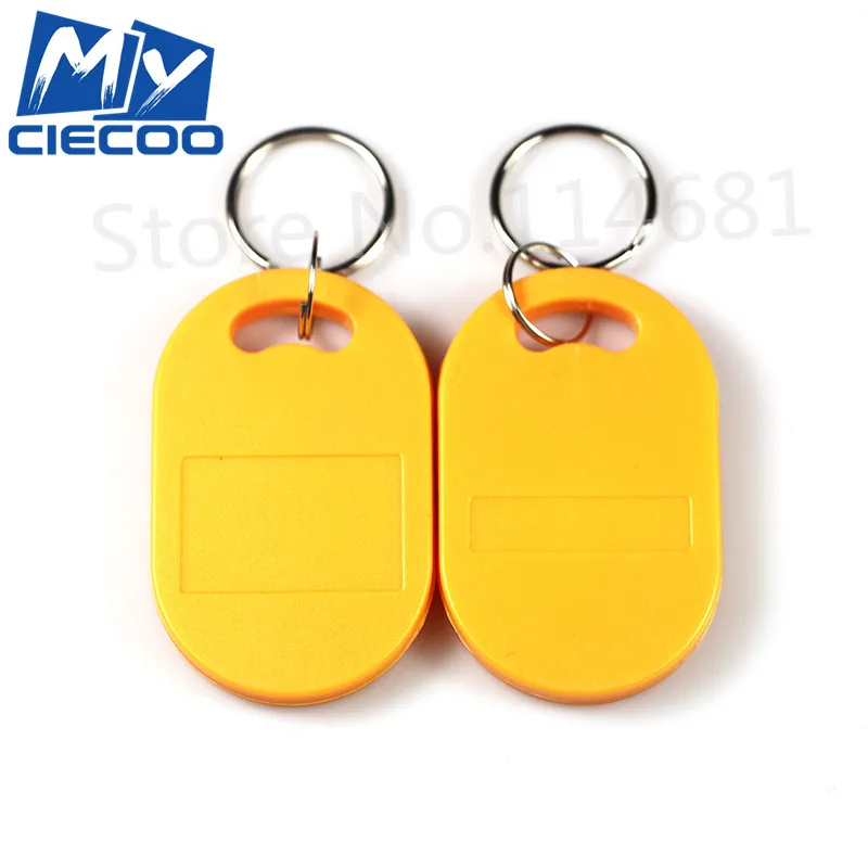 Free Shipping Yellow Color Rfid 125khz Key Keyfobs Em4100 Key Tag ...