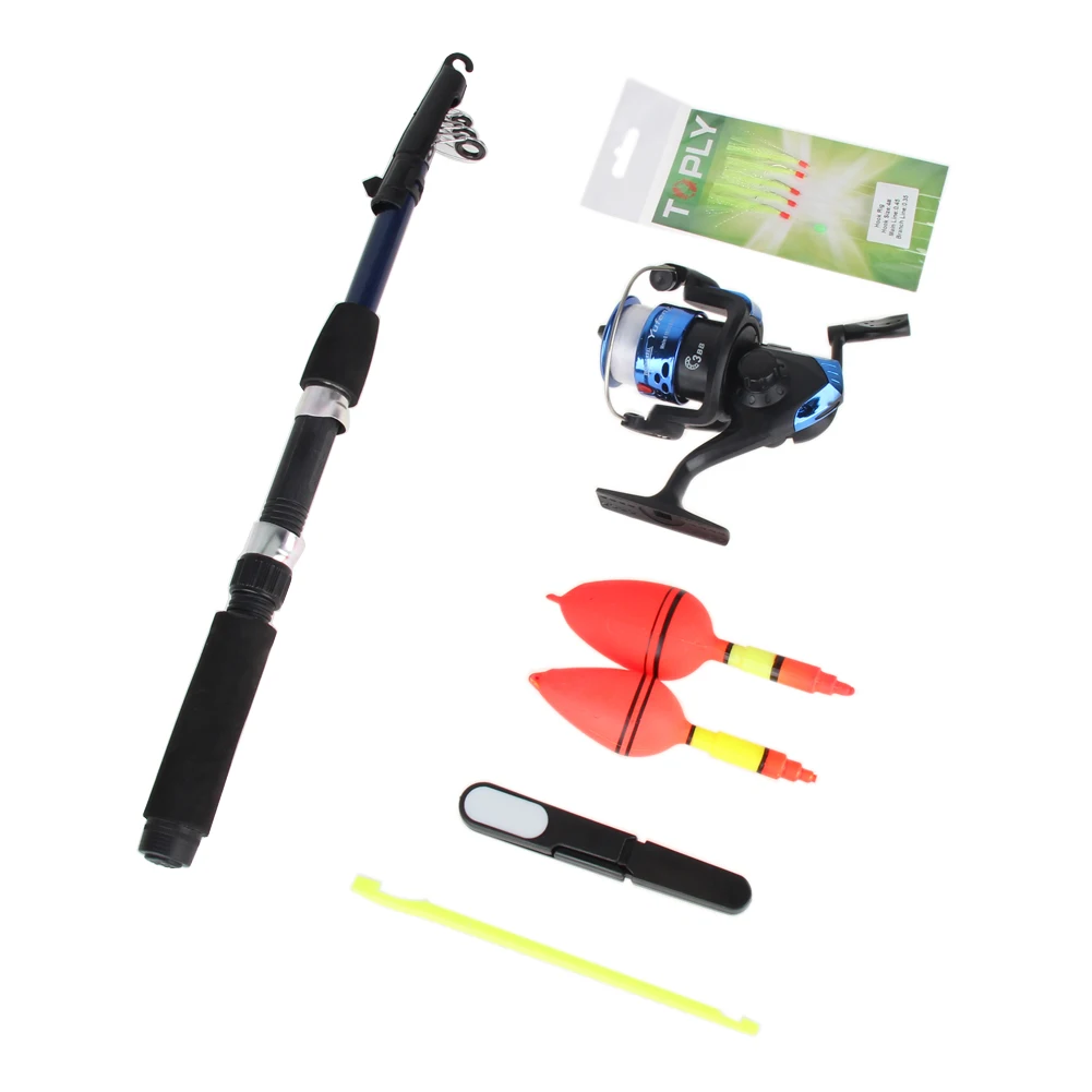 Outdoor Fishing Tool Set Compelet Starter Junior Beginner Fish Rod Reel ...