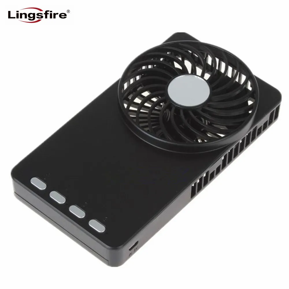 Speeds USB Mini Fan 18650 Rechargeable Emergency Power Bank Ultra thin ...